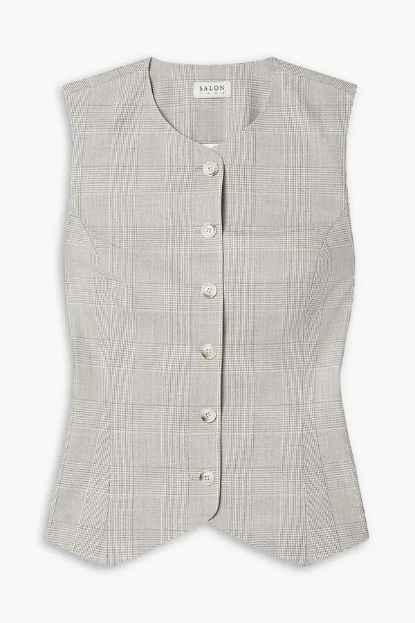 SALON 1884 Rideau Checked Wool Vest