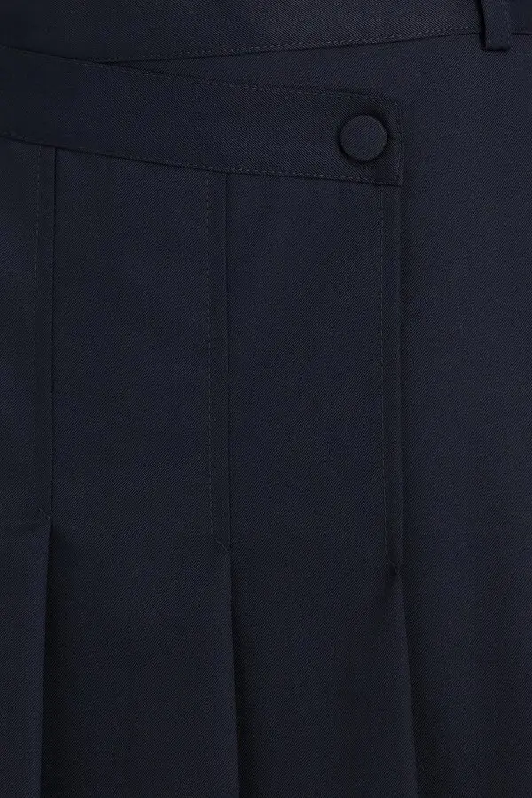 Sandro Wrap-effect Twill Mini Skirt
