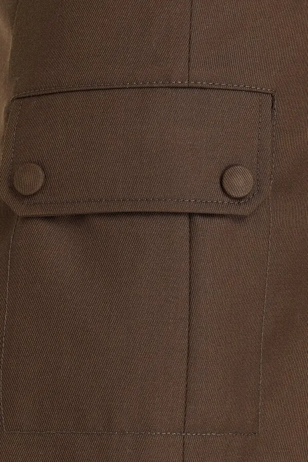 Sandro Pleated Drill Mini Skirt