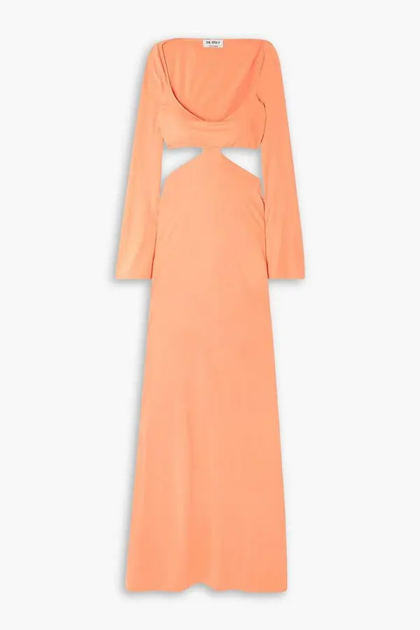 Attico Leslie Cutout Jersey Maxi Dress