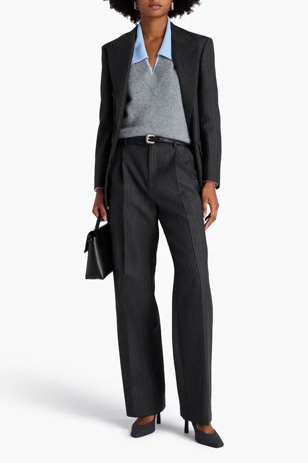 Sandro Pinstriped Wool Straight-leg Pants
