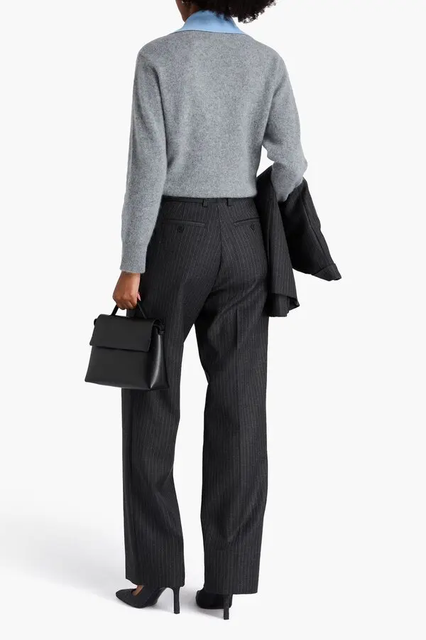 Sandro Pinstriped Wool Straight-leg Pants