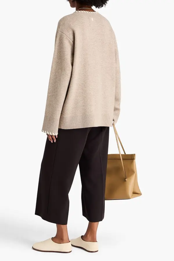 Sandro Whipstitched Knitted Cardigan