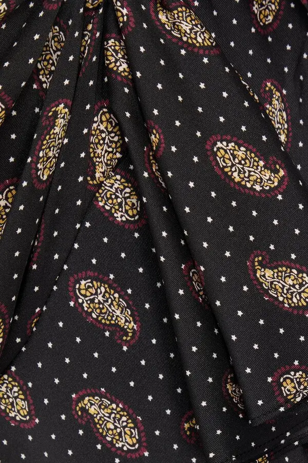 Sandro Crystal-embellished Paisley-print Mini Dress