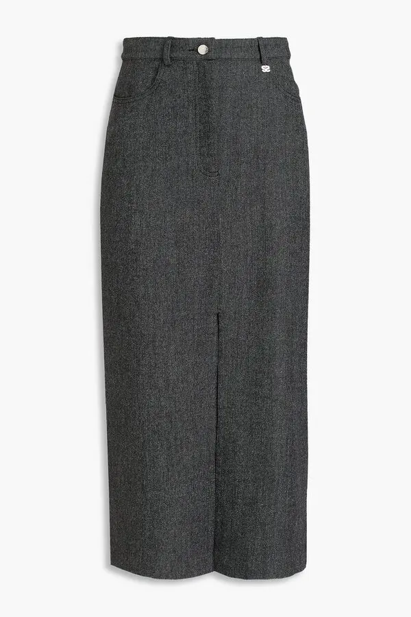 Sandro Twill Midi Skirt
