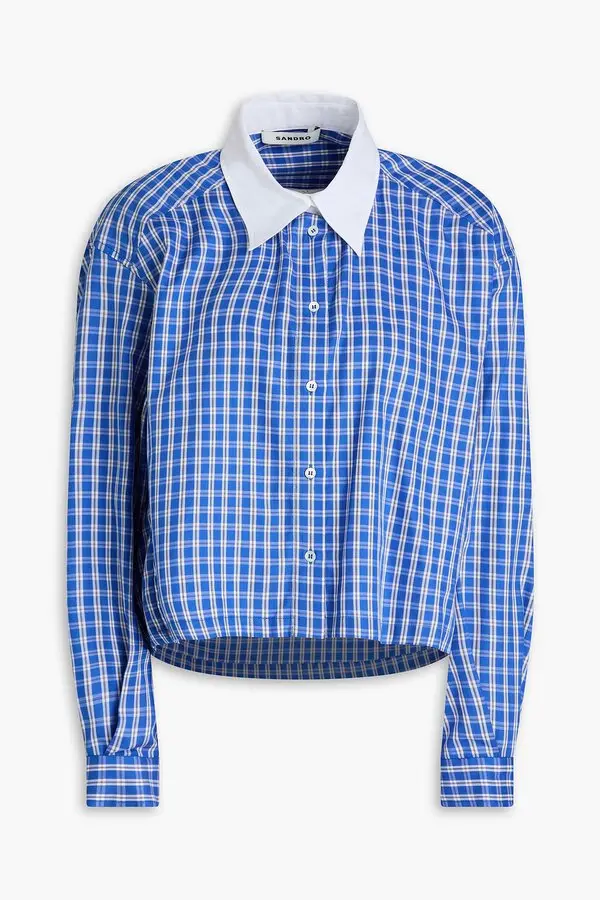 Sandro Checked Cotton-jacquard Shirt