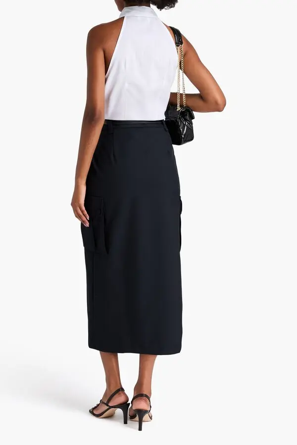 Sandro Twill Midi Skirt