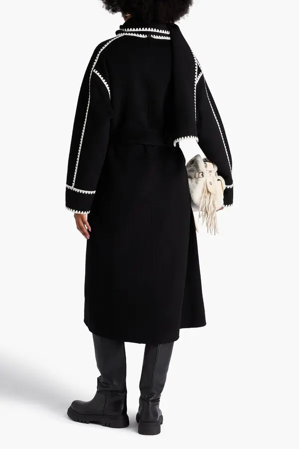 Maje Wool-blend Felt Coat