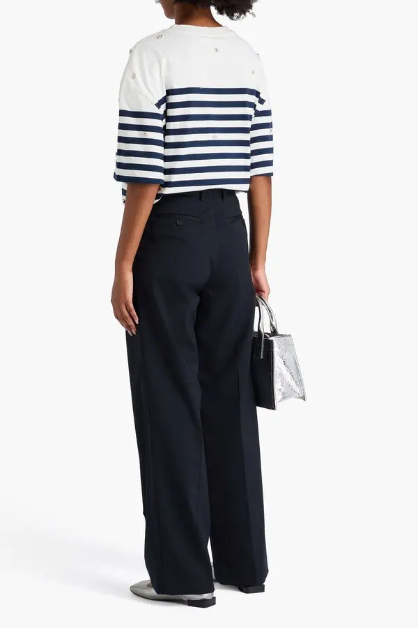 Sandro Twill Wide-leg Pants