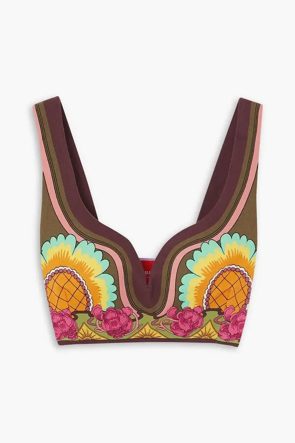 La DoubleJ Baia Cropped Printed Top