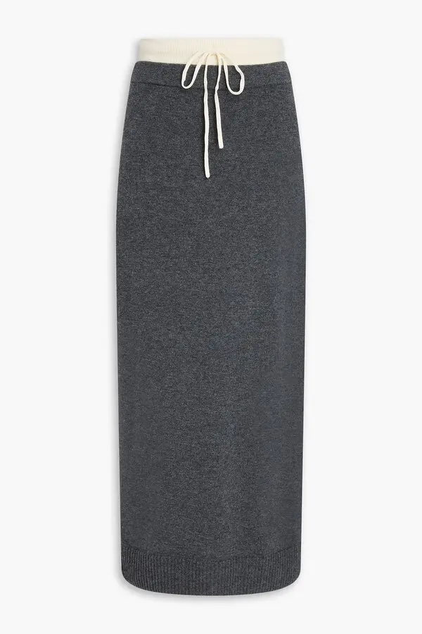 Sandro Wool And Cashmere-blend Midi Skirt