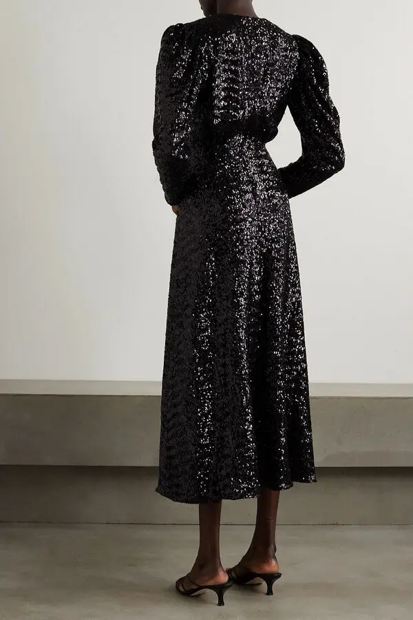 Borgo De Nor Bernadette Sequined Crepe Maxi Dress