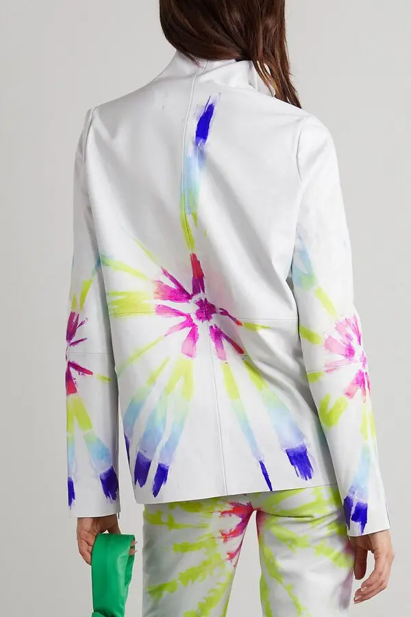 CONNER IVES Tie-dyed Leather Jacket