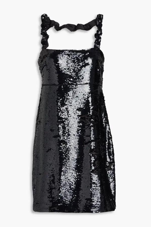 GANNI Sequined Crepe Mini Dress