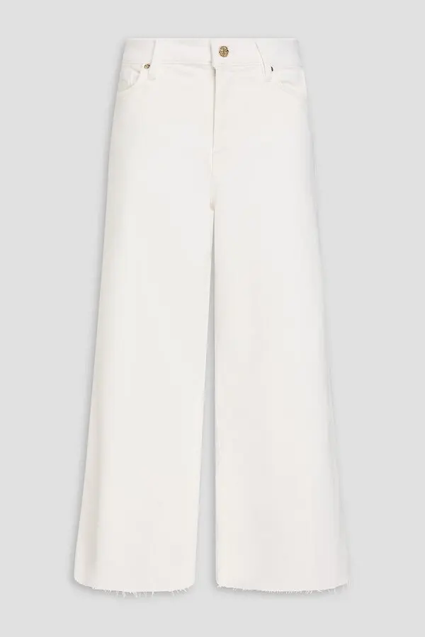 FRAME Le Palazzo High-rise Wide-leg Jeans - Ivory