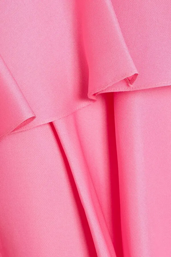 Carolina Herrera Strapless Tiered Silk Crepe De Chine Mini Dress