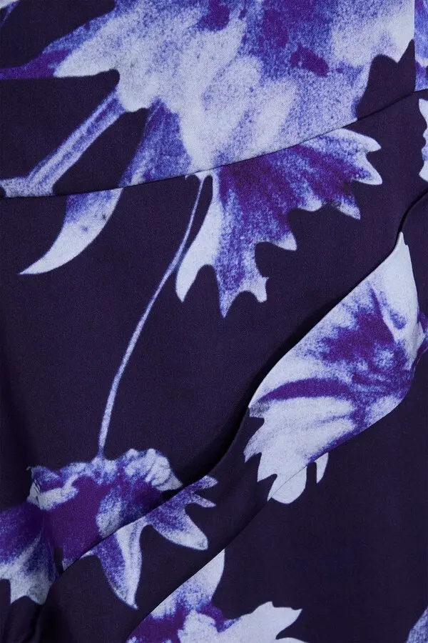 Erdem Floral-print Satin Midi Dress