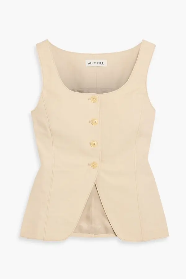 ALEX MILL Linen And Cotton-blend Vest - Beige