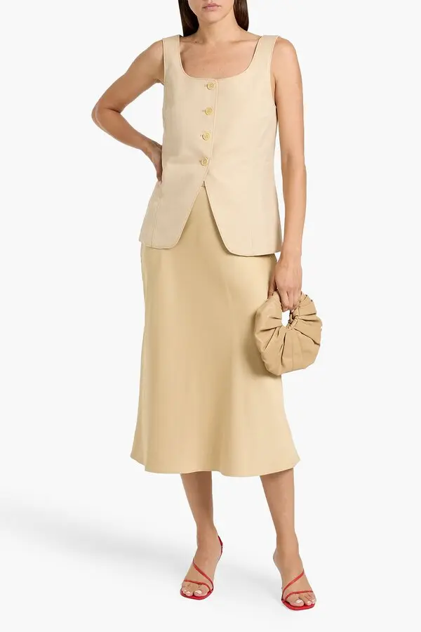 ALEX MILL Linen And Cotton-blend Vest - Beige