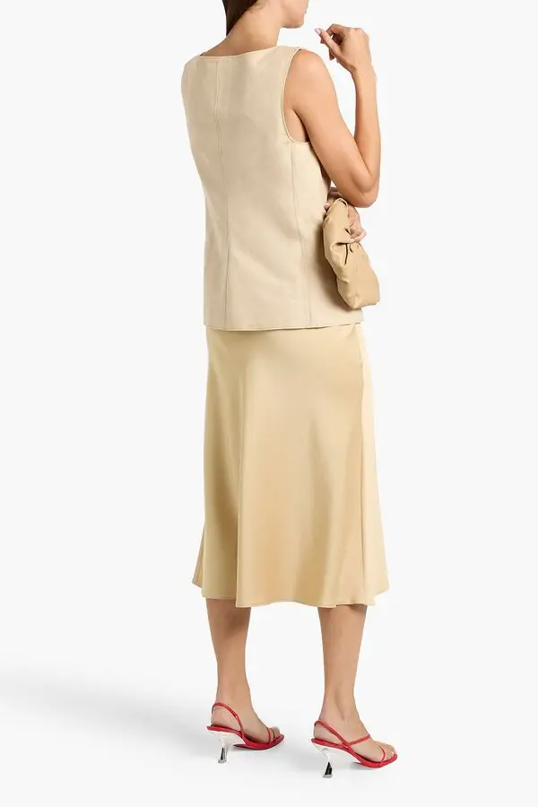 ALEX MILL Linen And Cotton-blend Vest - Beige
