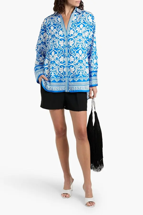 Alice + Olivia Printed Twill Top