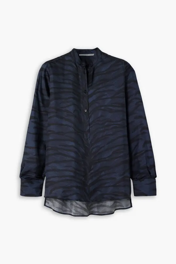 Stella McCartney Zebra-print Silk-chiffon Shirt