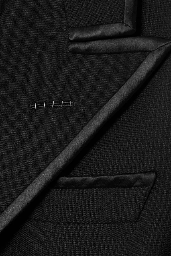 TOM FORD Double-breasted Wool-blend Blazer - Black