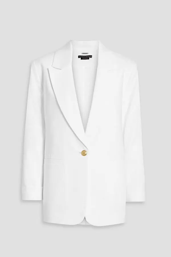 Alice + Olivia Linen-blend Blazer