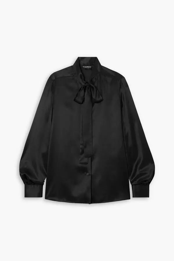 TOM FORD Pussy-bow Silk Shirt