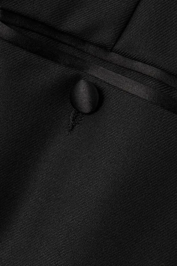 TOM FORD Satin-trimmed Wool-blend Flared Pants