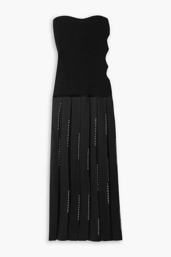 Gabriela Hearst Marcell Strapless Embroidered Maxi Dress - Black