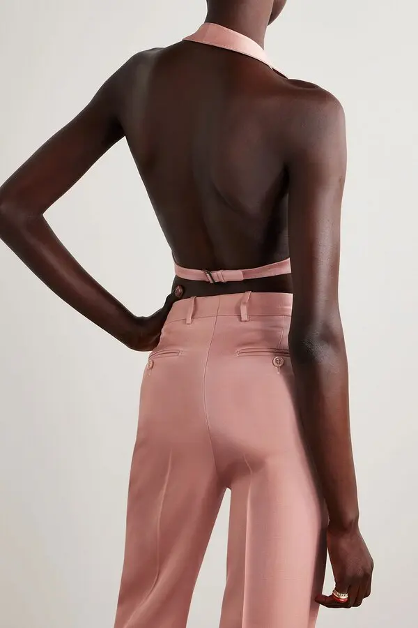 TOM FORD Open-back Silk And Wool-blend Twill Vest