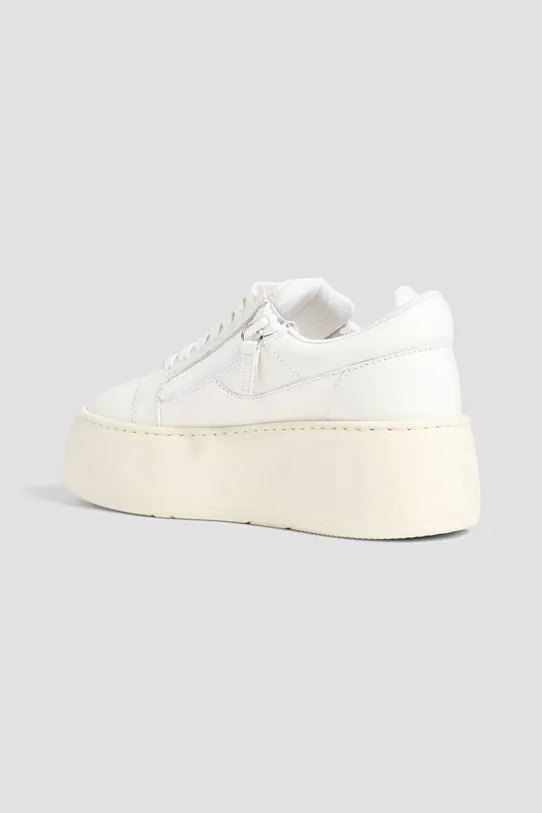 GIUSEPPE ZANOTTI Leather Platform Sneakers