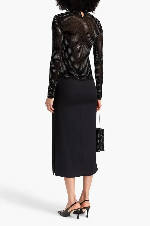 Simkhai Crystal-embellished Jersey Turtleneck Top