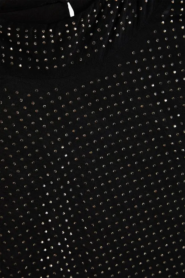Simkhai Crystal-embellished Jersey Turtleneck Top