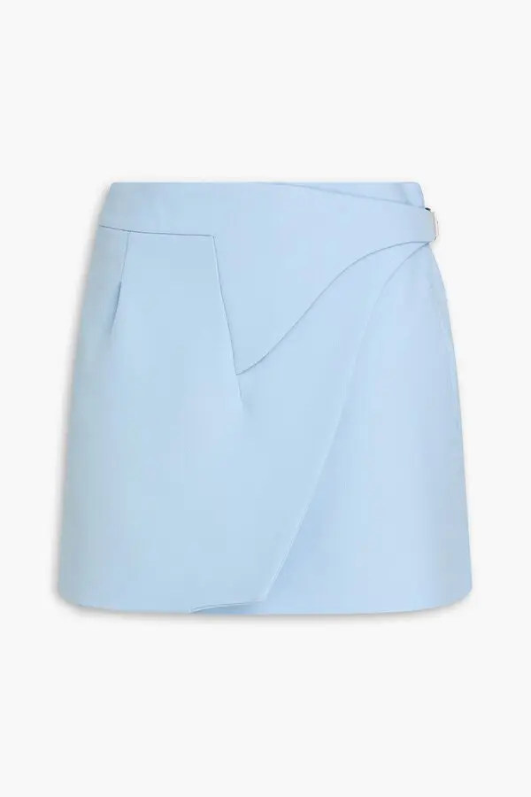 Wardrobe.NYC Grain De Poudre Wool Mini Wrap Skirt