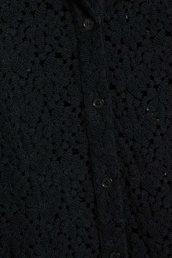 Another Tomorrow Crocheted Cotton Shirt