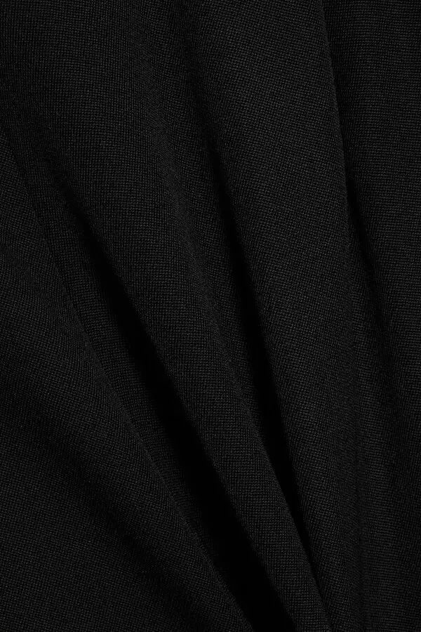 Oscar De La Renta Wool-blend Wide-leg Pants - Black