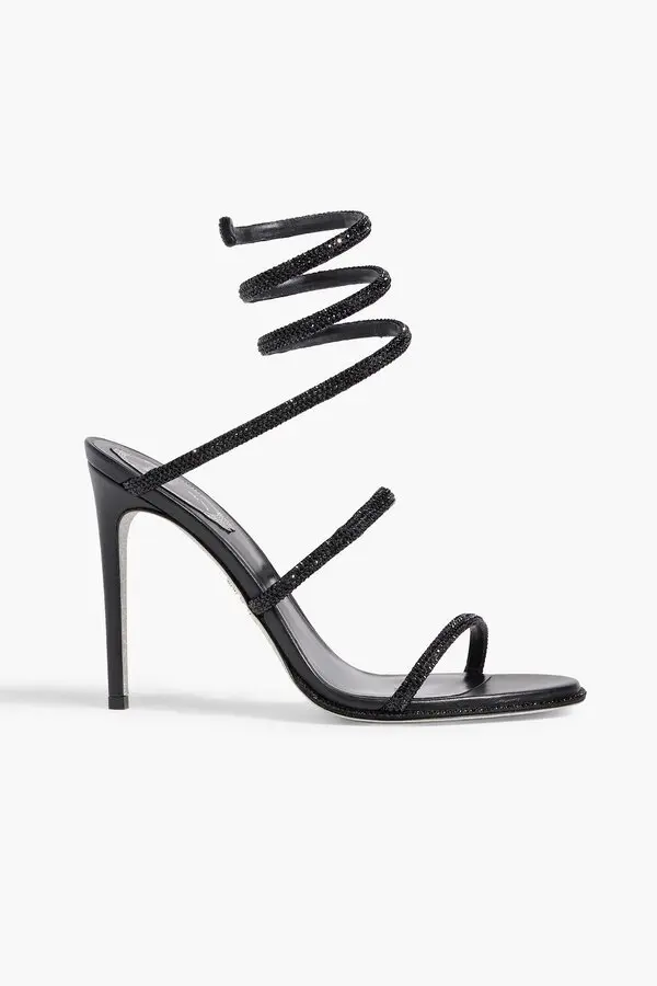 Rene Caovilla Cleo Crystal-embellished Sandals - Black