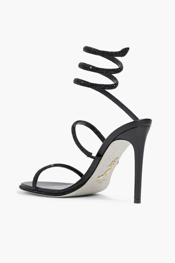 Rene Caovilla Cleo Crystal-embellished Sandals - Black