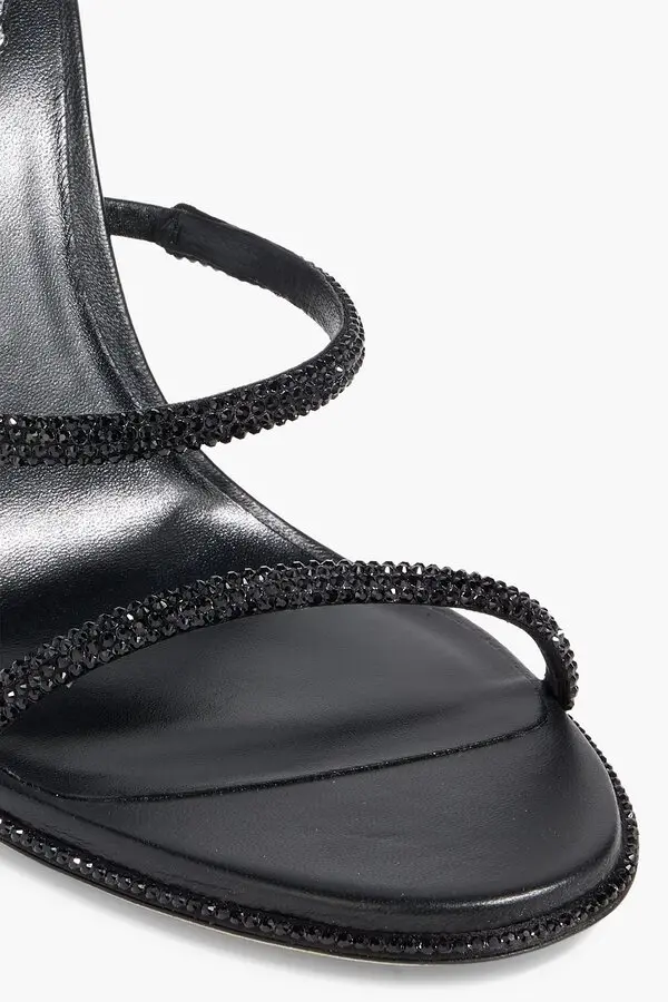Rene Caovilla Cleo Crystal-embellished Sandals - Black