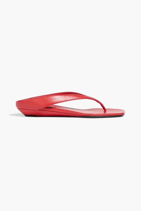 Loulou De Saison Coda Leather Sandals - Red