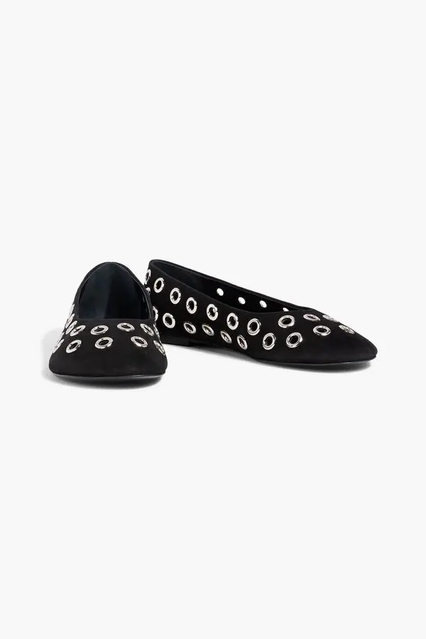 Proenza Schouler Eyelet-embellished Suede Flats