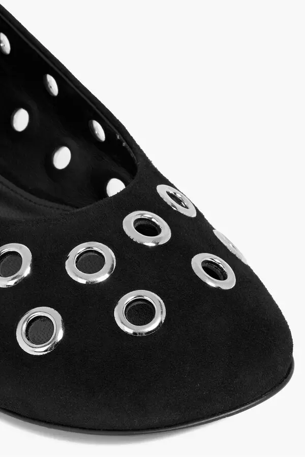 Proenza Schouler Eyelet-embellished Suede Flats