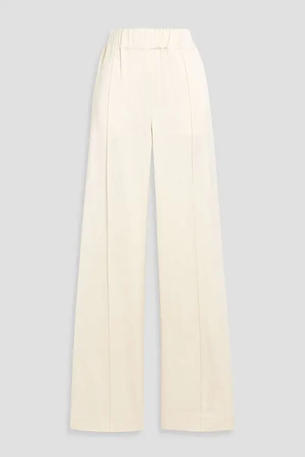 Another Tomorrow Satin Straight-leg Pants
