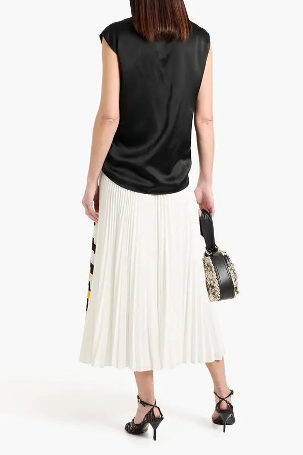 3.1 Phillip Lim Wrap-effect Satin Top - Black