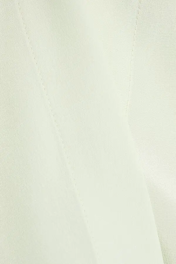 Another Tomorrow Pleated Silk Crepe De Chine Shirt - Mint