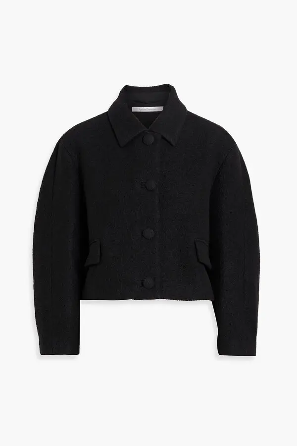 Another Tomorrow Cropped Wool-felt Jacket