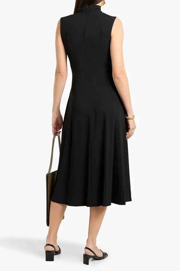 Another Tomorrow Crepe Midi Dress