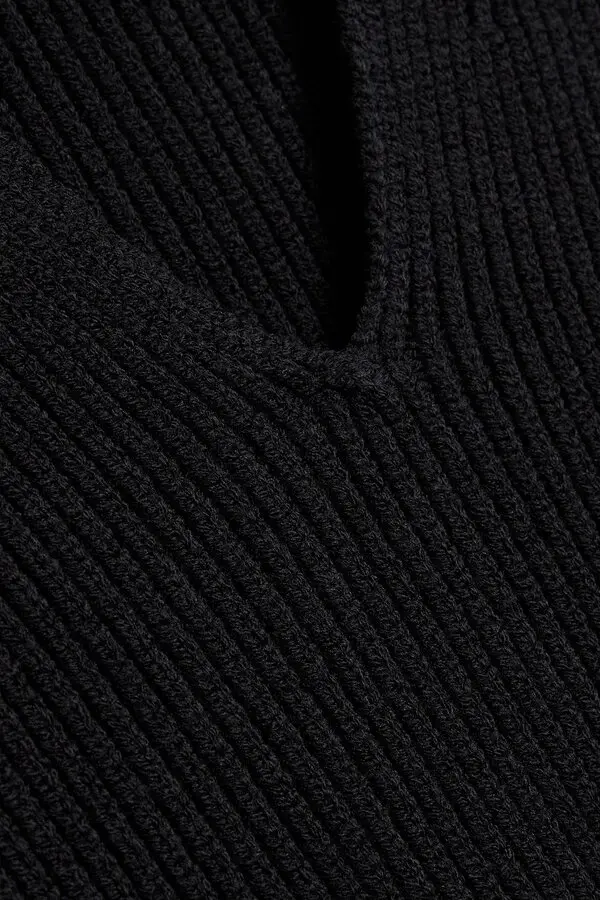 Another Tomorrow Ribbed Merino Wool-blend Sweater